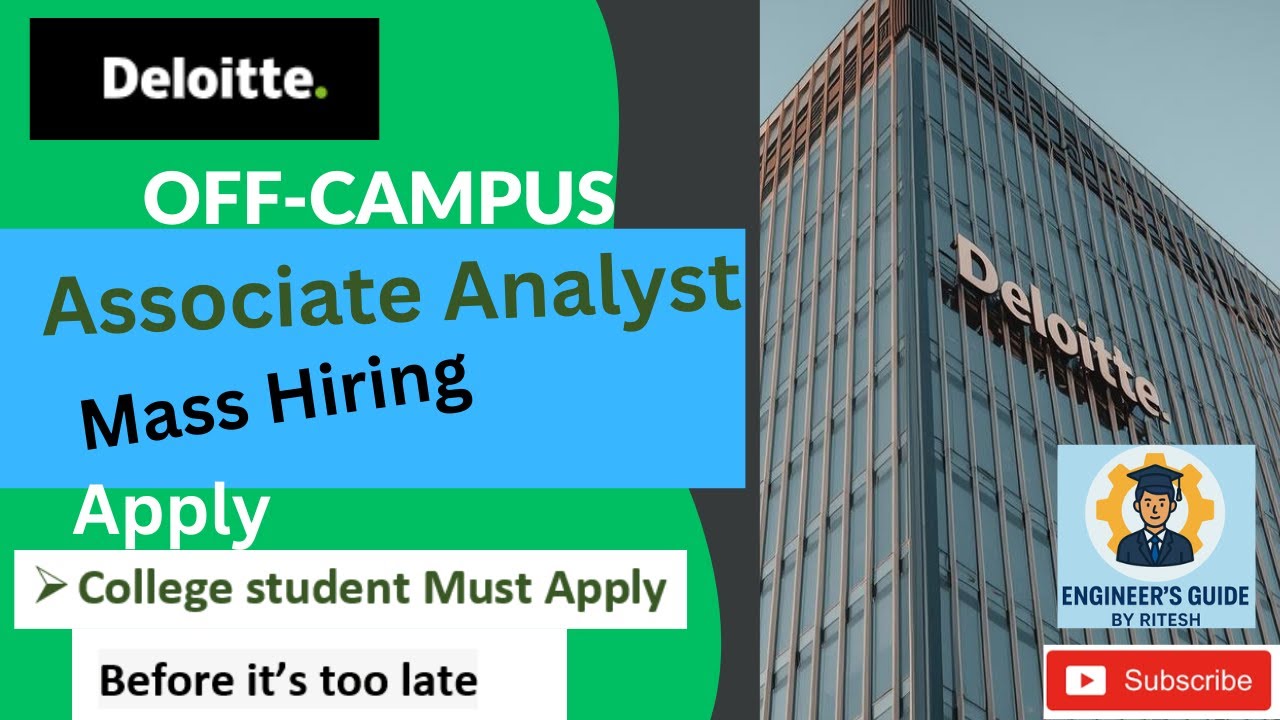Deloitte Associate Analyst 2026 | Mass hiring | Apply now - YouTube