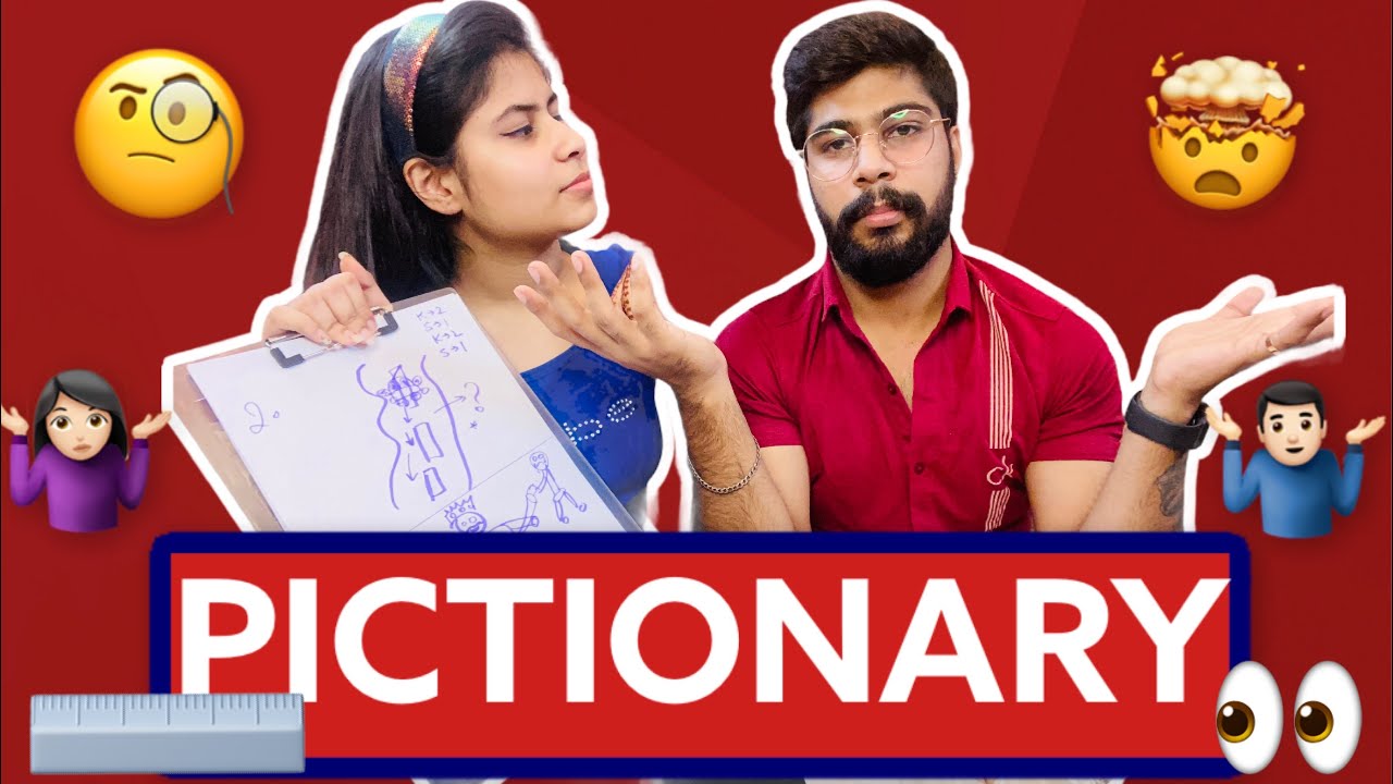 PICTIONARY CHALLENGE | Fun challenge | Karan Chopra | Simran Chopra | The Candid Scribble - YouTube