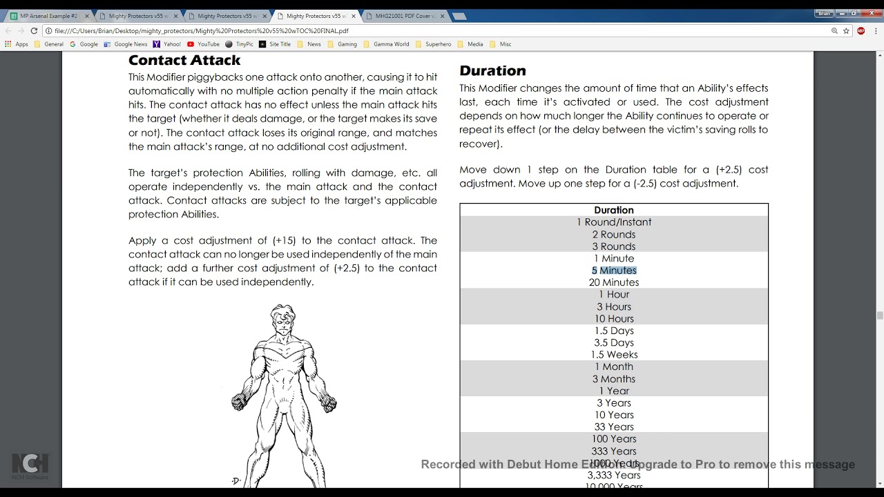 Mighty Protectors Superhero RPG: Arsenal Example #2 - YouTube