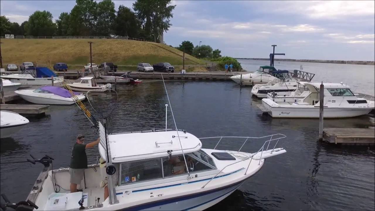 Oswego Harbor and Lighthouse from the Air - YouTube