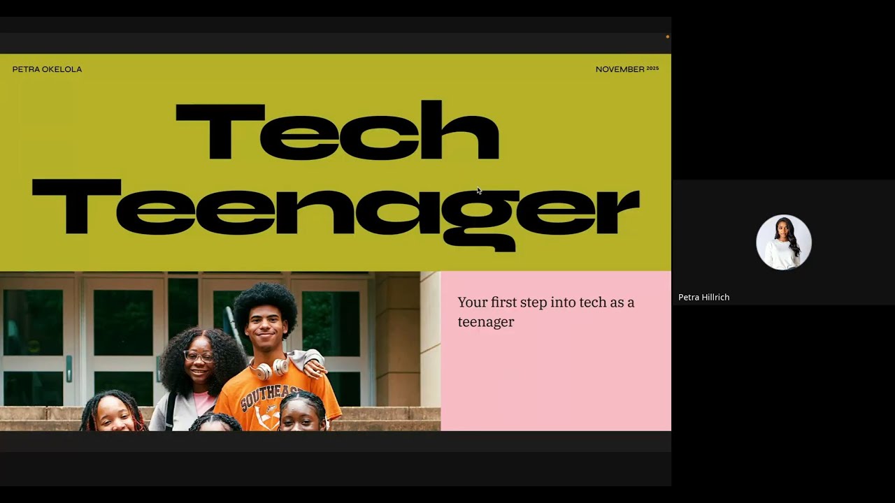 November Webinar Series: Your First Step Into Tech as a Teenager ...