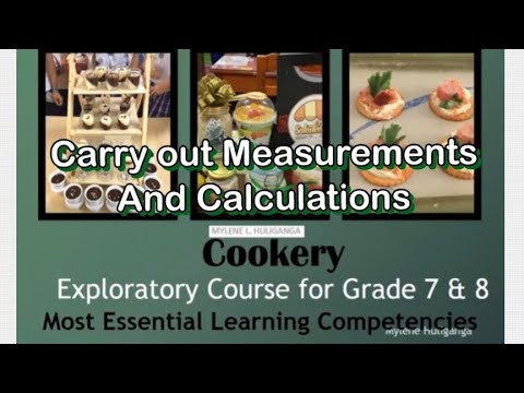 TLE COOKERY 7&8 MELC LESSON 2 Carry out Measurements and Calculations ...