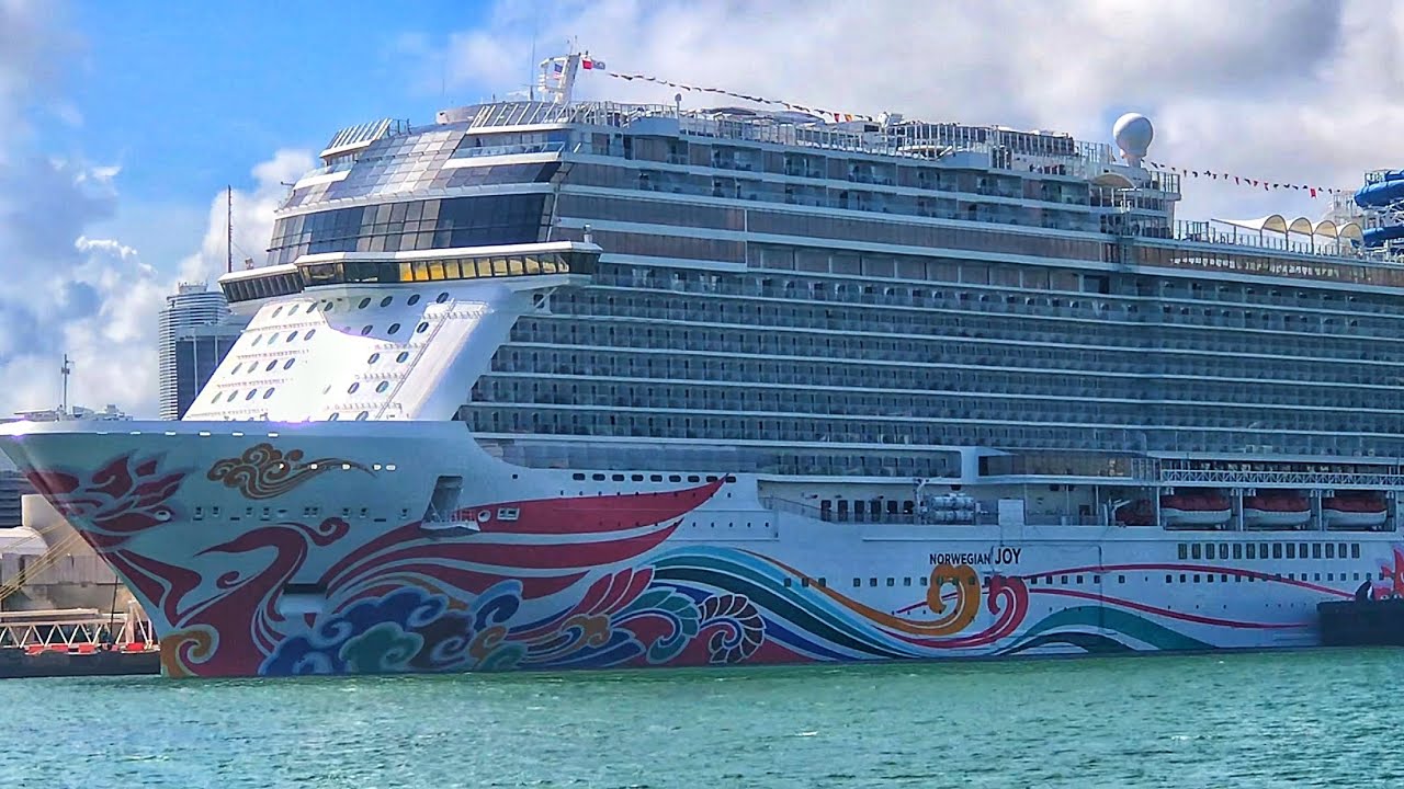 Norwegian Joy INAUGURAL visit to MIAMI!!!! - YouTube