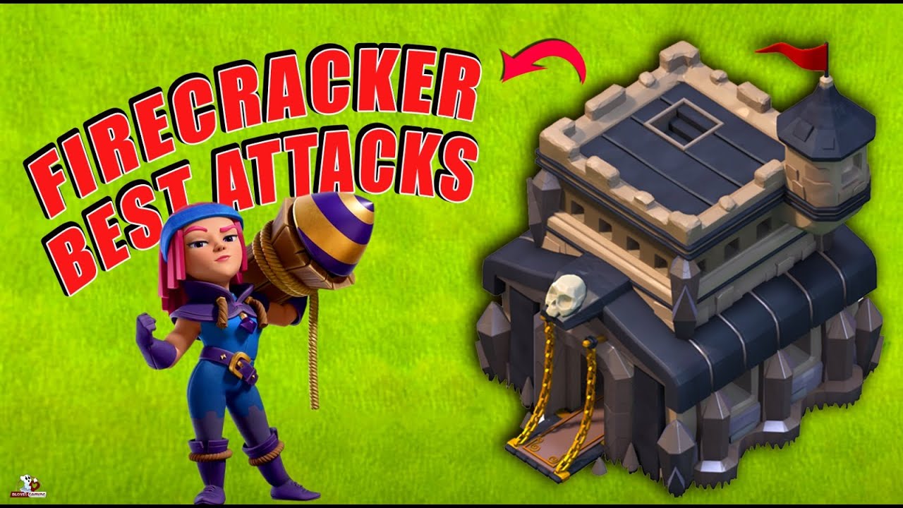 coc new troops attack firecrackers th9 attack strategy #coc # ...