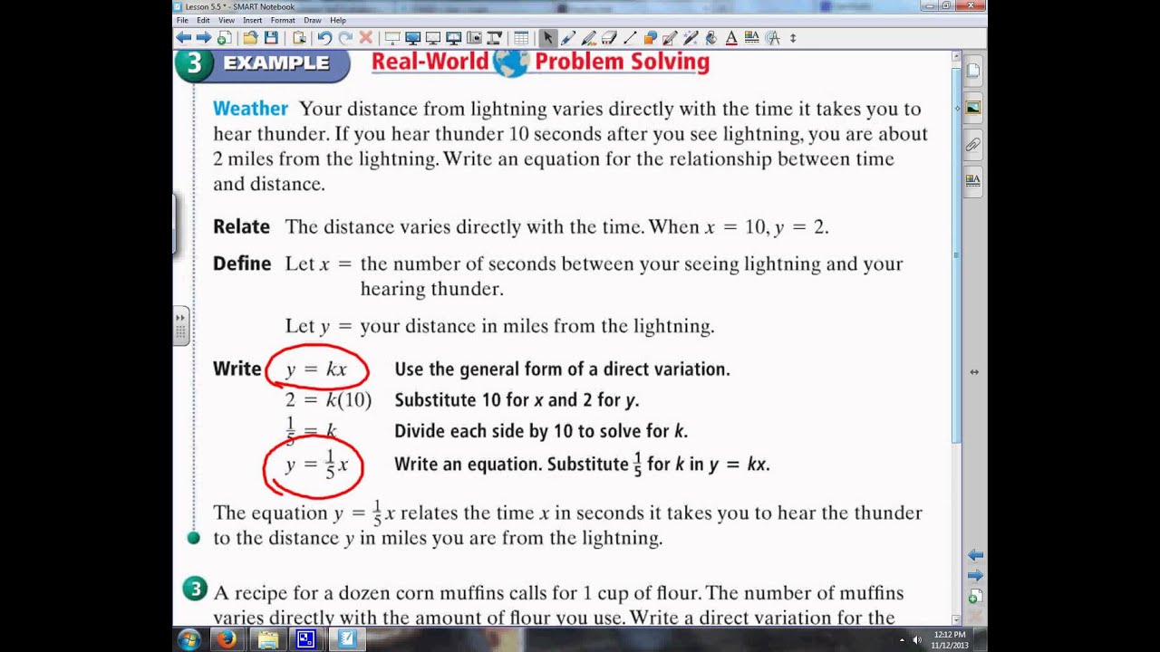 Lesson 5 5 Direct Variation - YouTube
