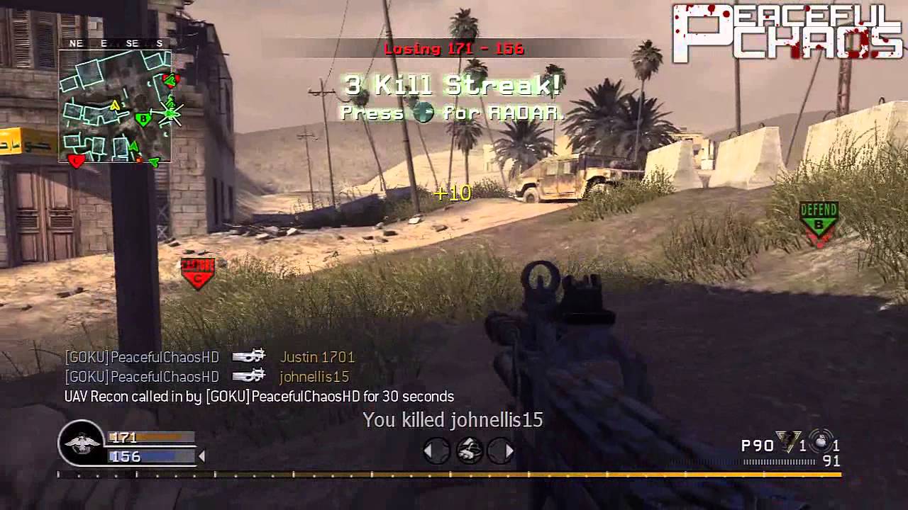 COD 4: Solo 108 Kills w/ P90 In Call of Duty 4! - Chaos On Ambush - YouTube