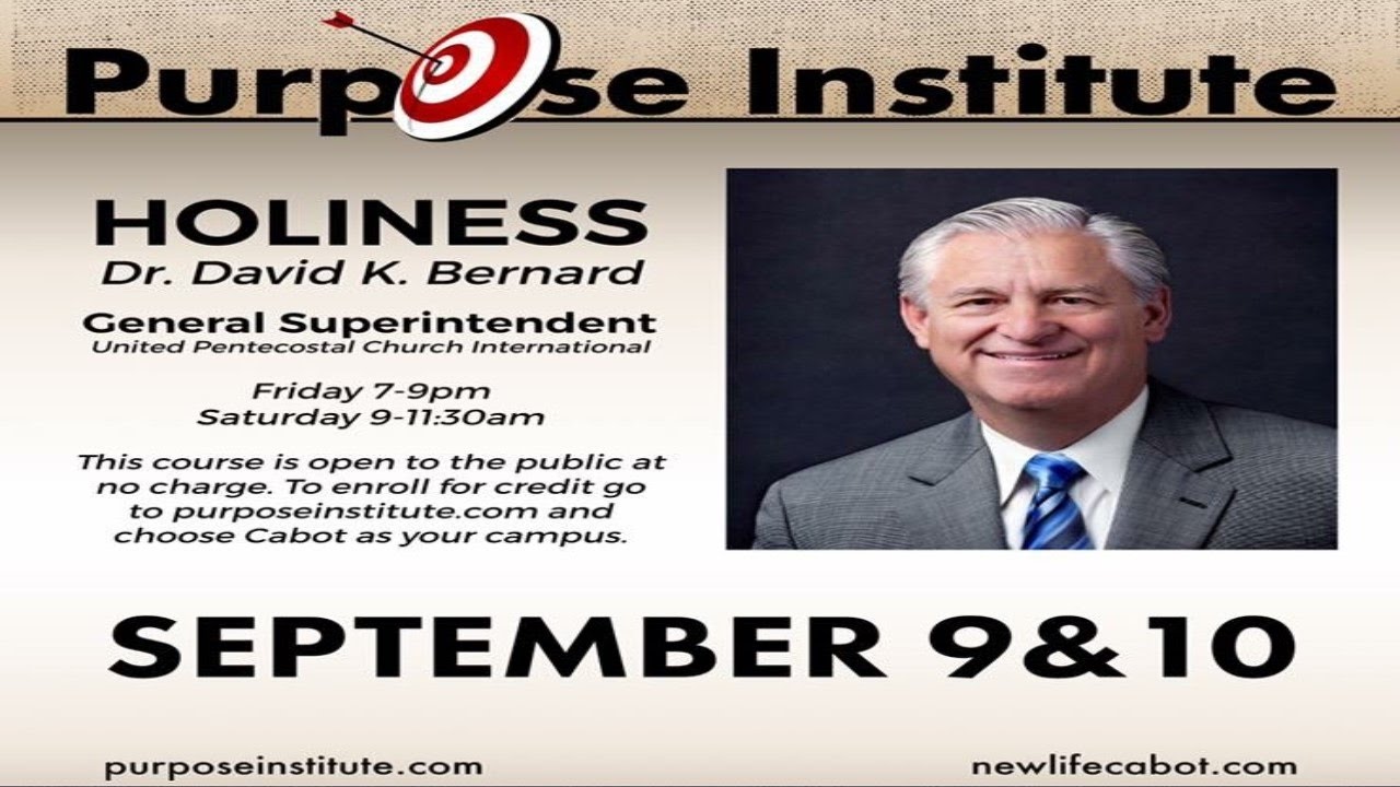 Rev. David Bernard - Purpose Institute Holiness Session 4 - YouTube