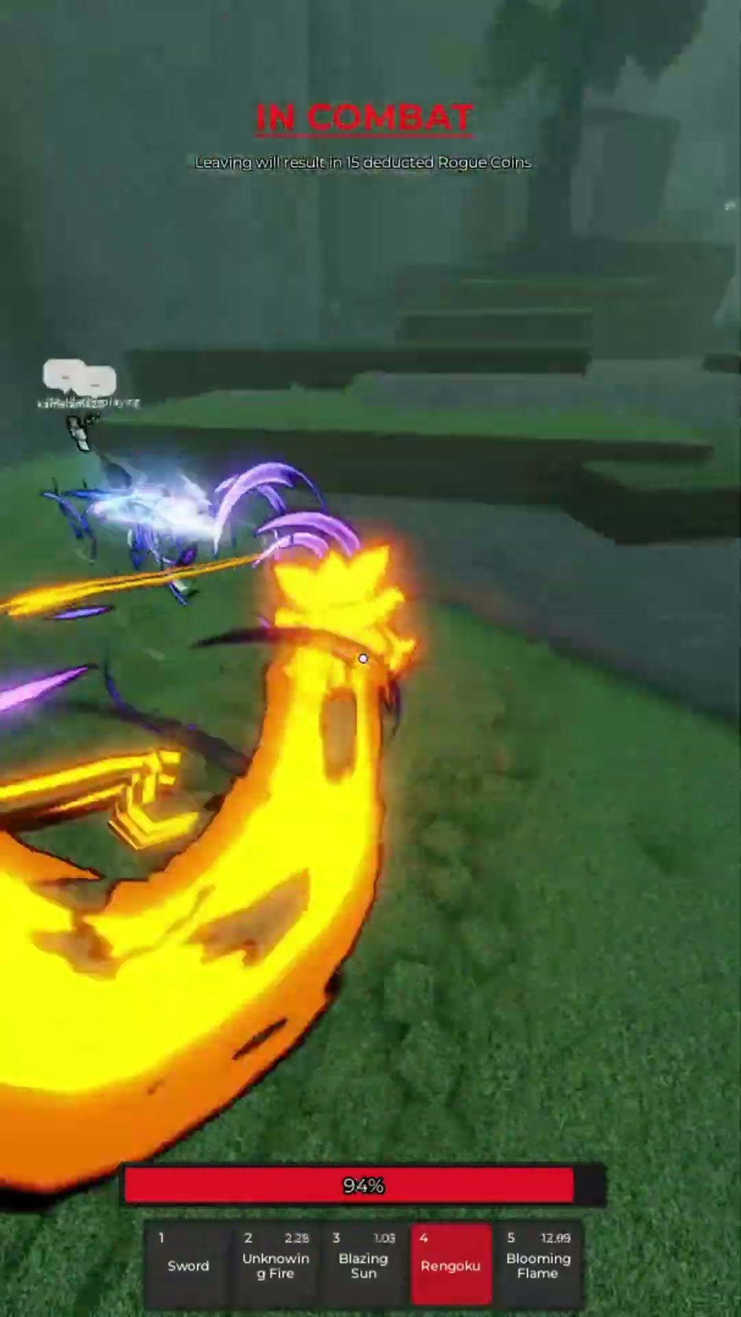 RENGOKU BREATHING VERSUS AKAZA IN ROGUE DEMON - YouTube