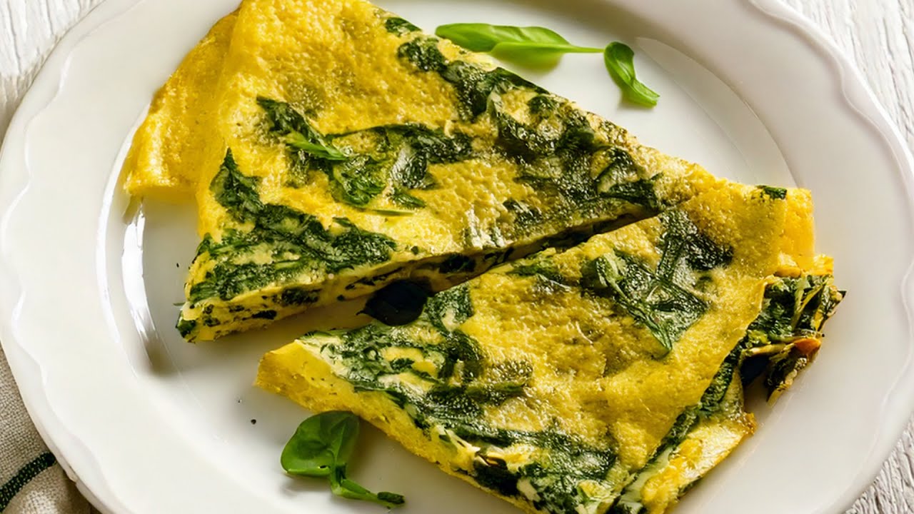Spinach Omelette Recipe | Easy Healthy Egg Omelet for Weight Loss - YouTube
