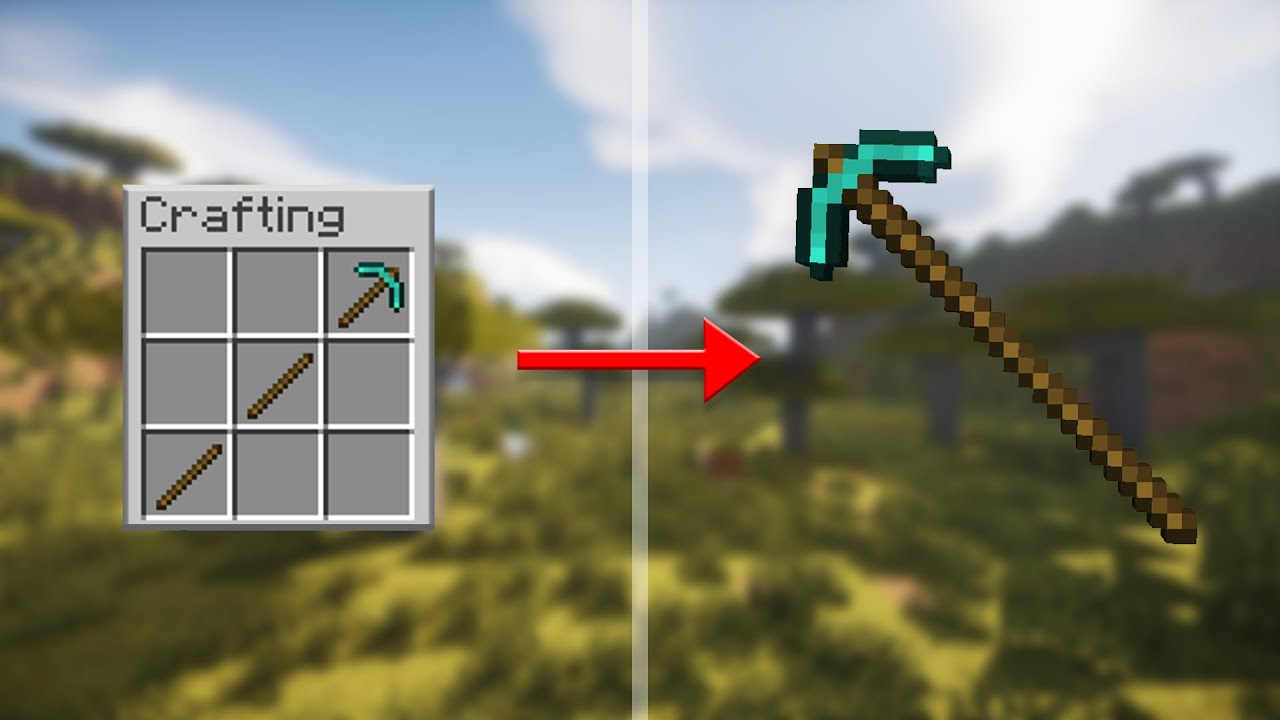 Long Minecraft Pickaxe - YouTube
