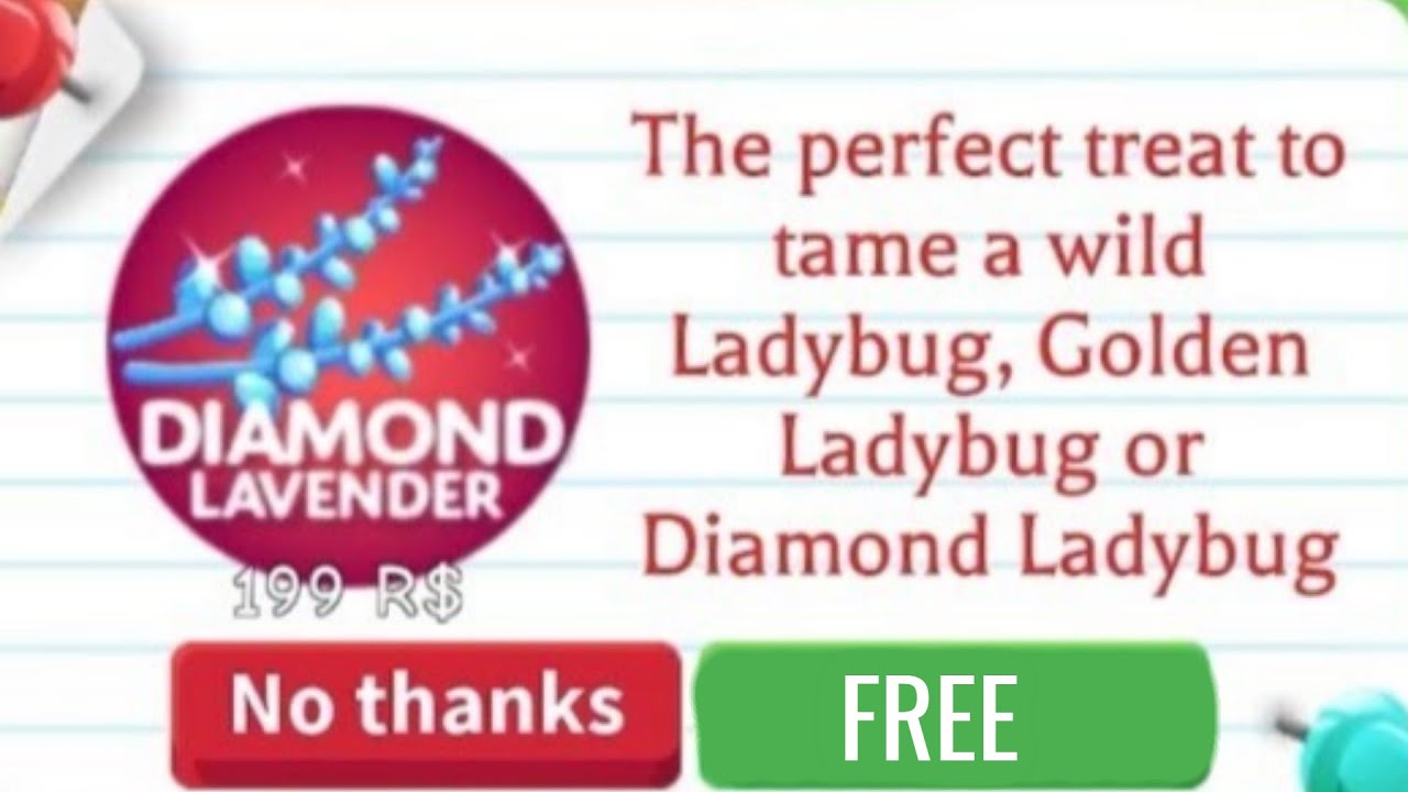 How to get a *FREE* Diamond Lavender in Adopt Me-Roblox!!! - YouTube