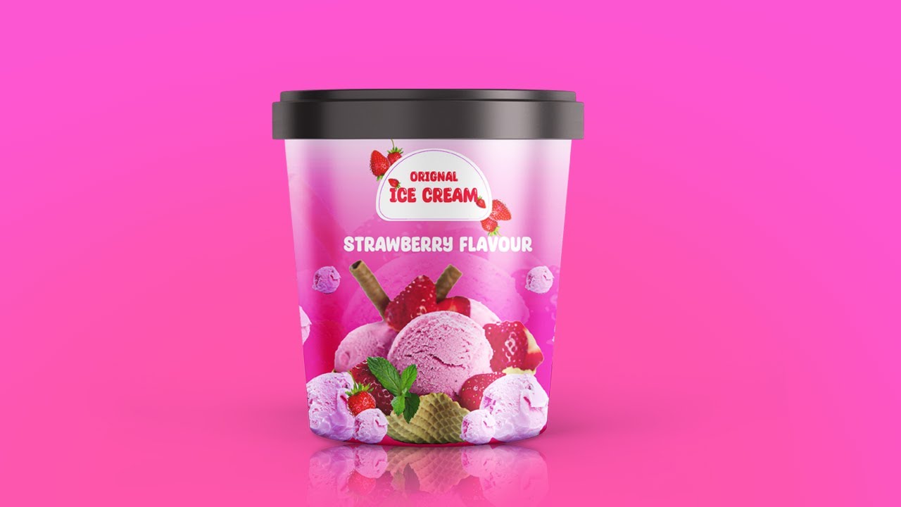 Ice Cream Packaging Design in illustrator | Product Packaging Design ...