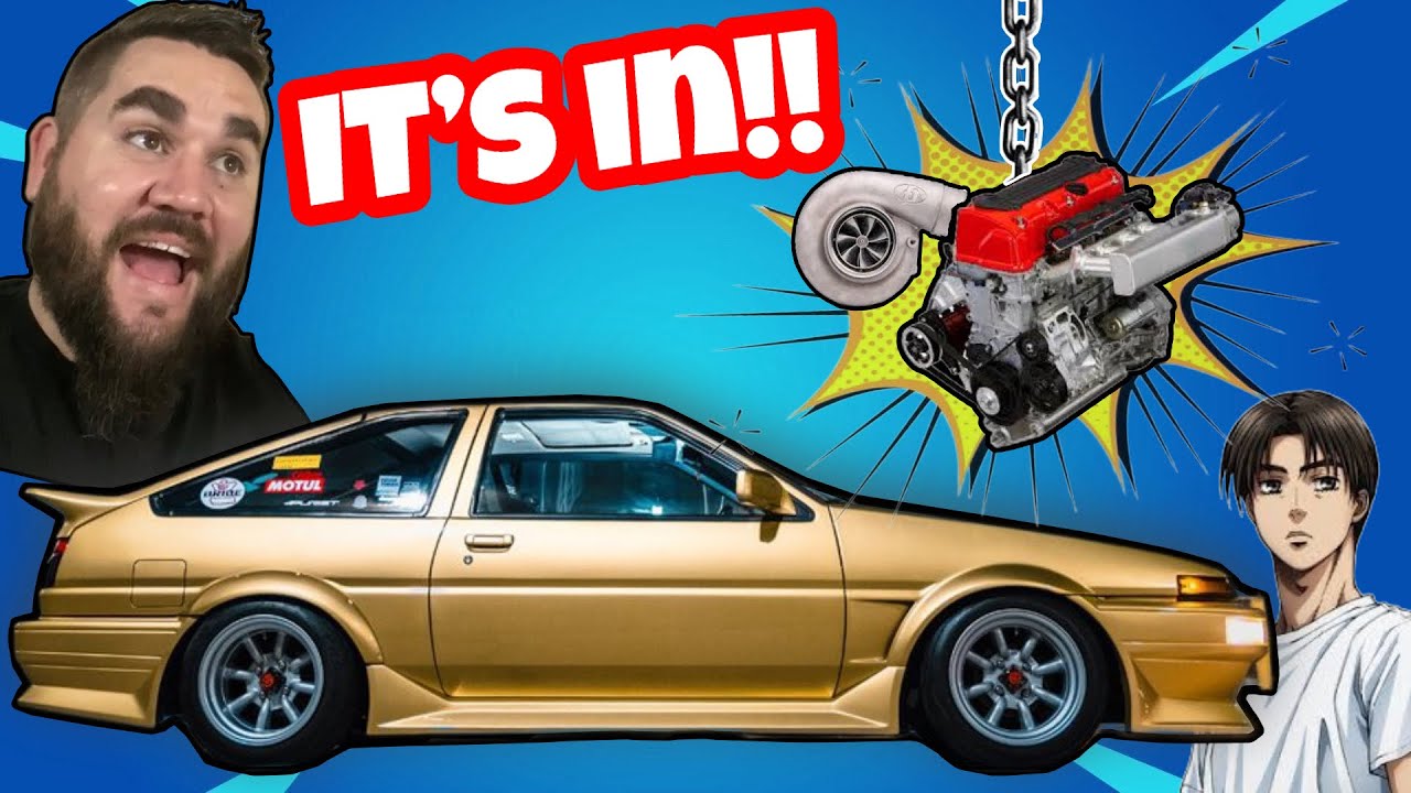 THE HONDA ENGINE IS IN MY TOYOTA AE86! CUSTOM TURBO K24 DRIFT CAR ...
