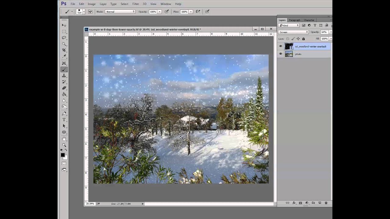 How to use Snow Overlays by SnickerdoodleDesigns - YouTube