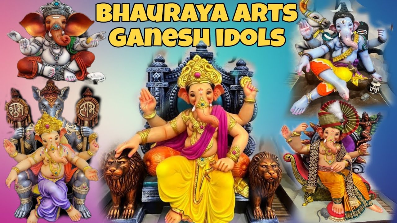 Solapur Ganesh idols 2023 || bhauray a arts || Mumbai style, Ganesh ...