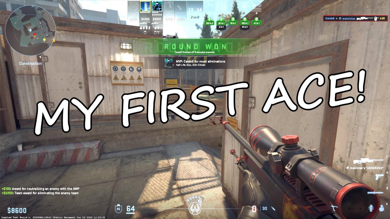 MY FIRST COUNTER-STRIKE 2 ACE - YouTube