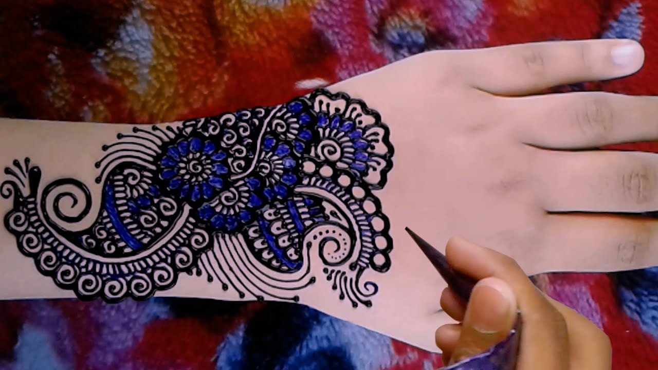 Beautiful arabic henna mahadir dijain||Mahdi ka dizain simple easy ...