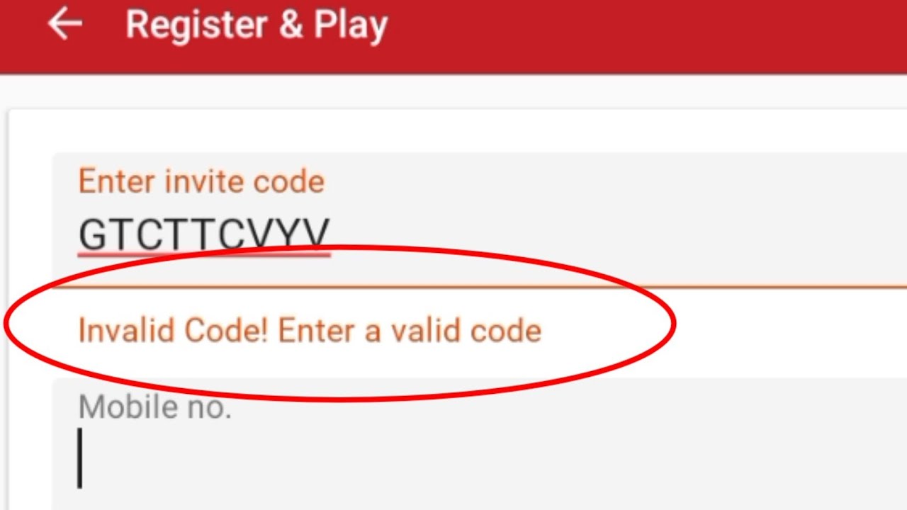 Dream11 Invite Code Problem Solve | Dream11 Invalid Code! Enter a valid code Issue - YouTube