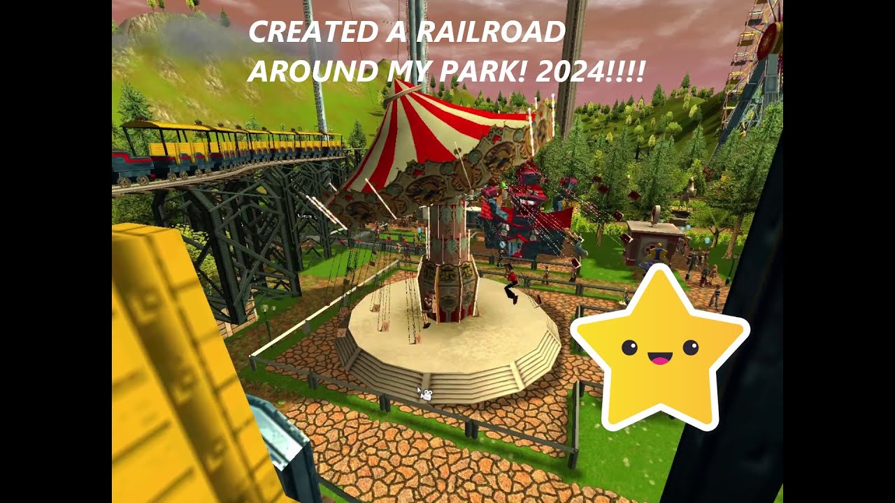 CREATED A RAILROAD AROUND THE PARK! ROLLERCOASTER TYCOON 3 IN 2024 ...