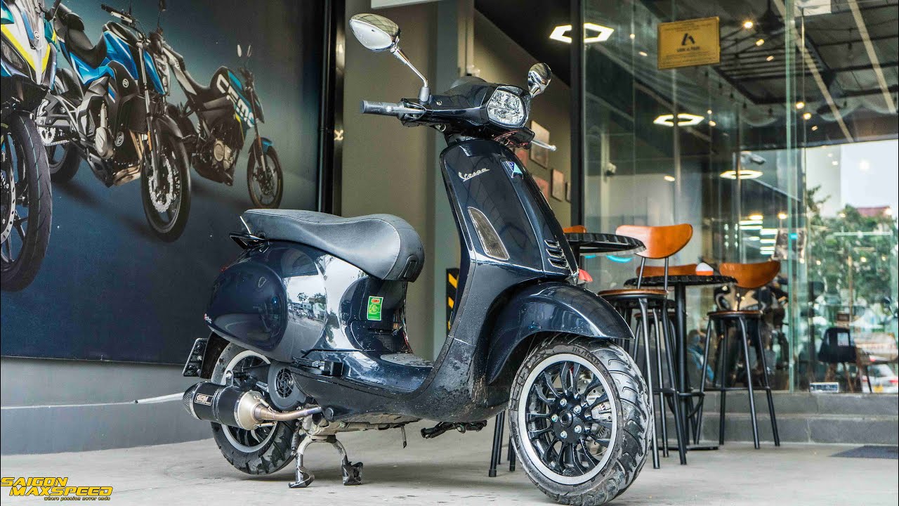 GEM SPEED EXHAUST EVO BLACK FULL SYSTEM VESPA SPRINT | SAIGON MAXSPEED ...