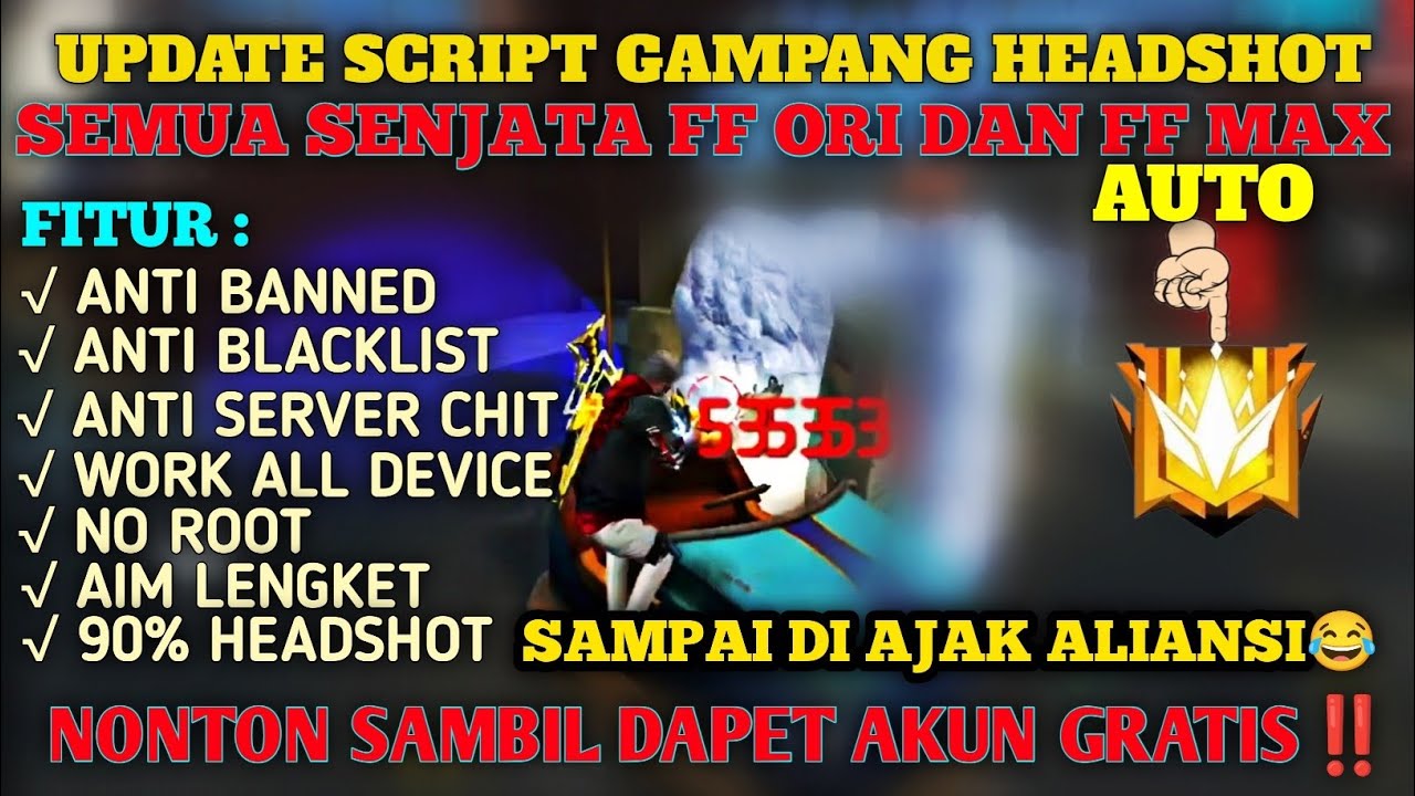 UPDATE SCRIPT‼️FF AUTO HEADSHOT TERBARU SETELAH UPDATE ANTI BANNED ONE ...