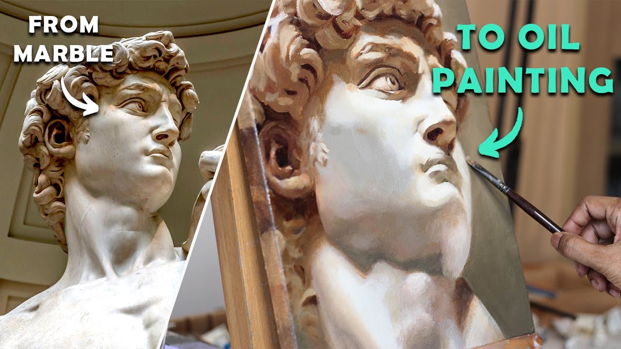 Michelangelo's David Oil Painting Process - YouTube