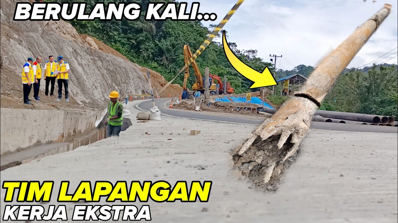 Kesulitan Tembus Lapisan Tanah Batu Jomba..Pipa Pancang Sampai Retak ...
