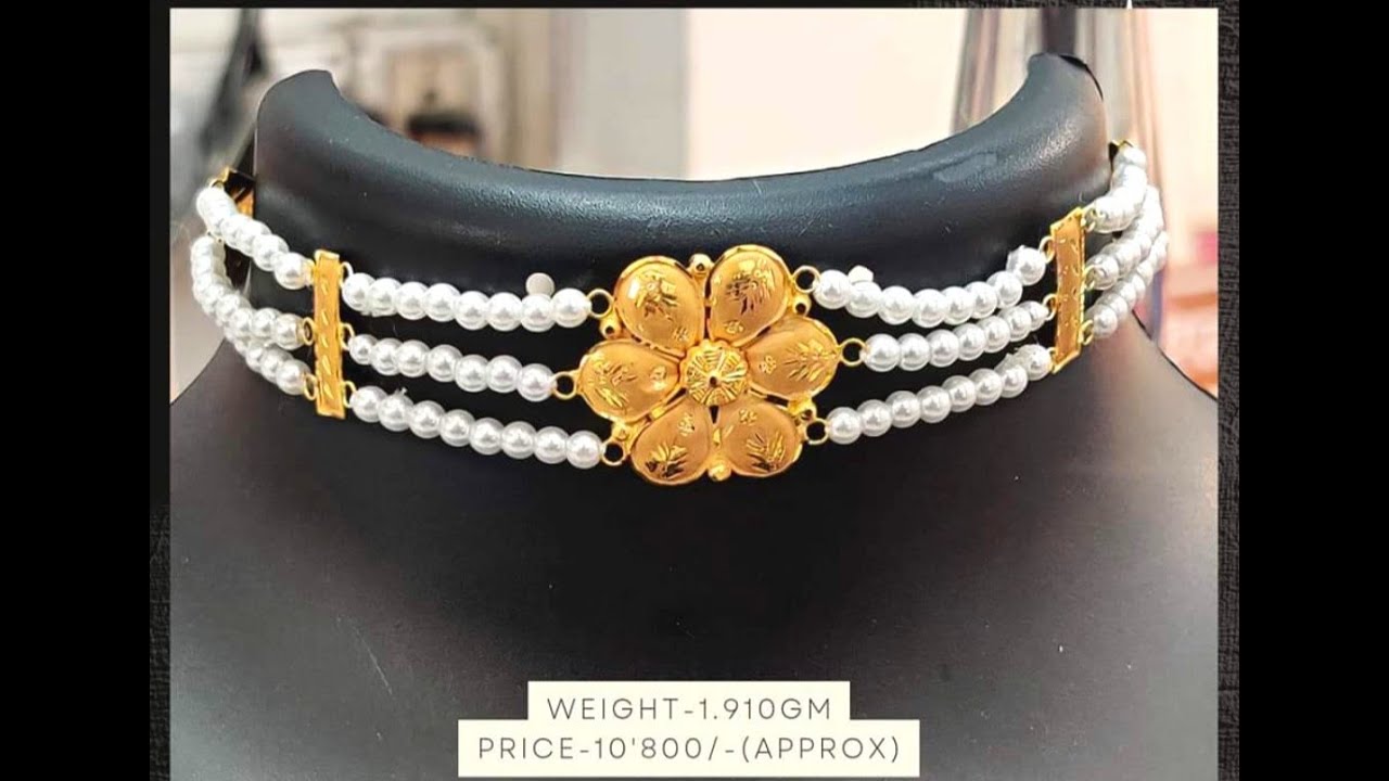 Pearl choker and pearl sitahar design idea।। Light weight pearl ...