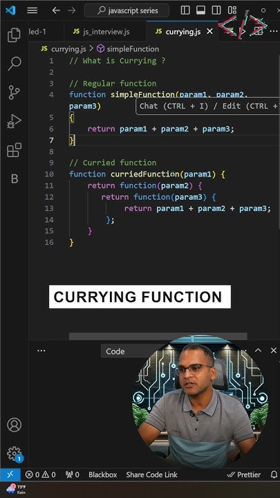 What is Currying in JavaScript? #codewithkg #coding #javascript - YouTube