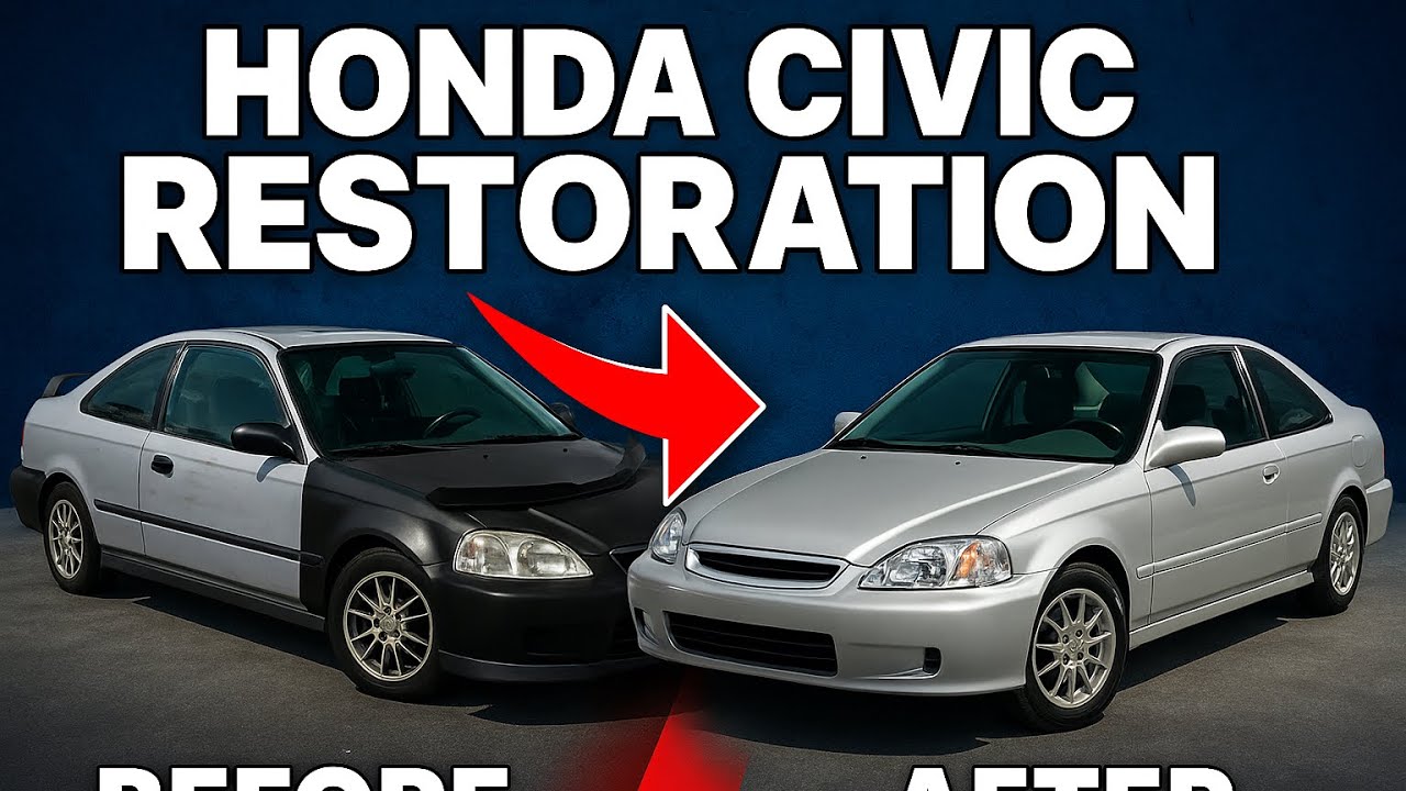 Full Honda Civic Restoration & Paint Job – Step-by-Step Process ...