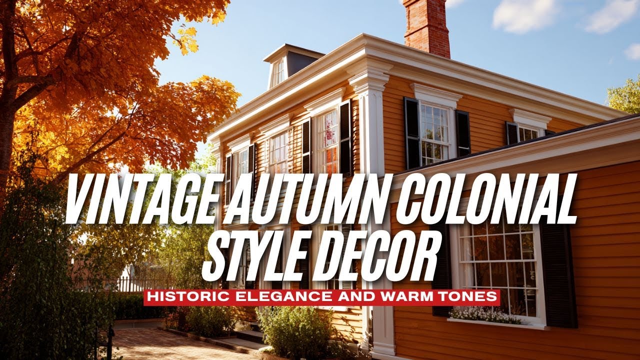 Vintage Autumn Colonial Style Decor with Historic Elegance and Warm ...