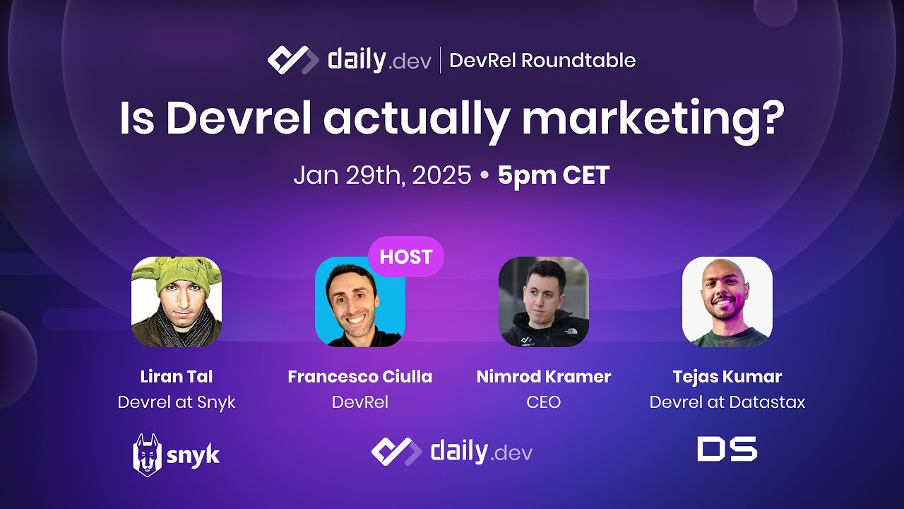 Is Devrel actually marketing? - YouTube