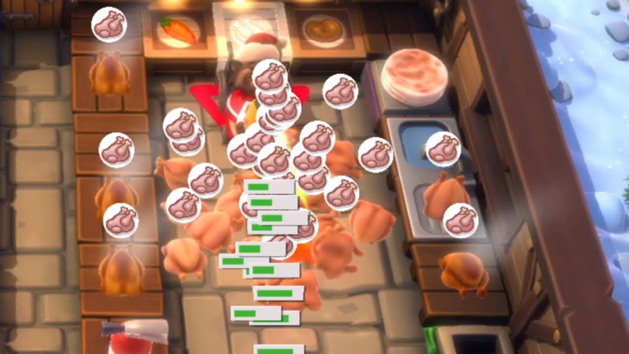 FLAMETHROWER🔥 | 1-5 Festive Seasoning 4 Stars (3 Players) Overcooked 1 ...