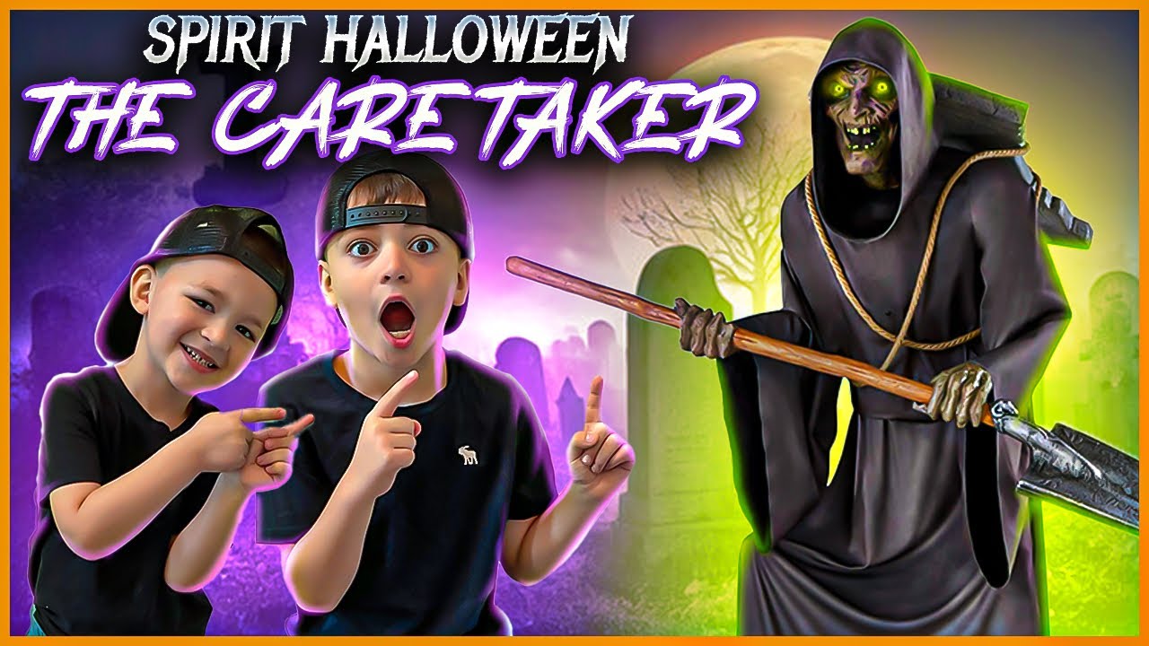 Spirit Halloween The Caretaker Animatronic unboxing and demo | spirit ...