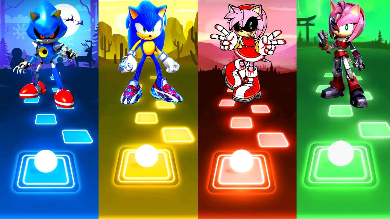 Metal Sonic vs Sonic Prime vs Metal Amy vs Amy Prime | Tiles Hop EDM ...
