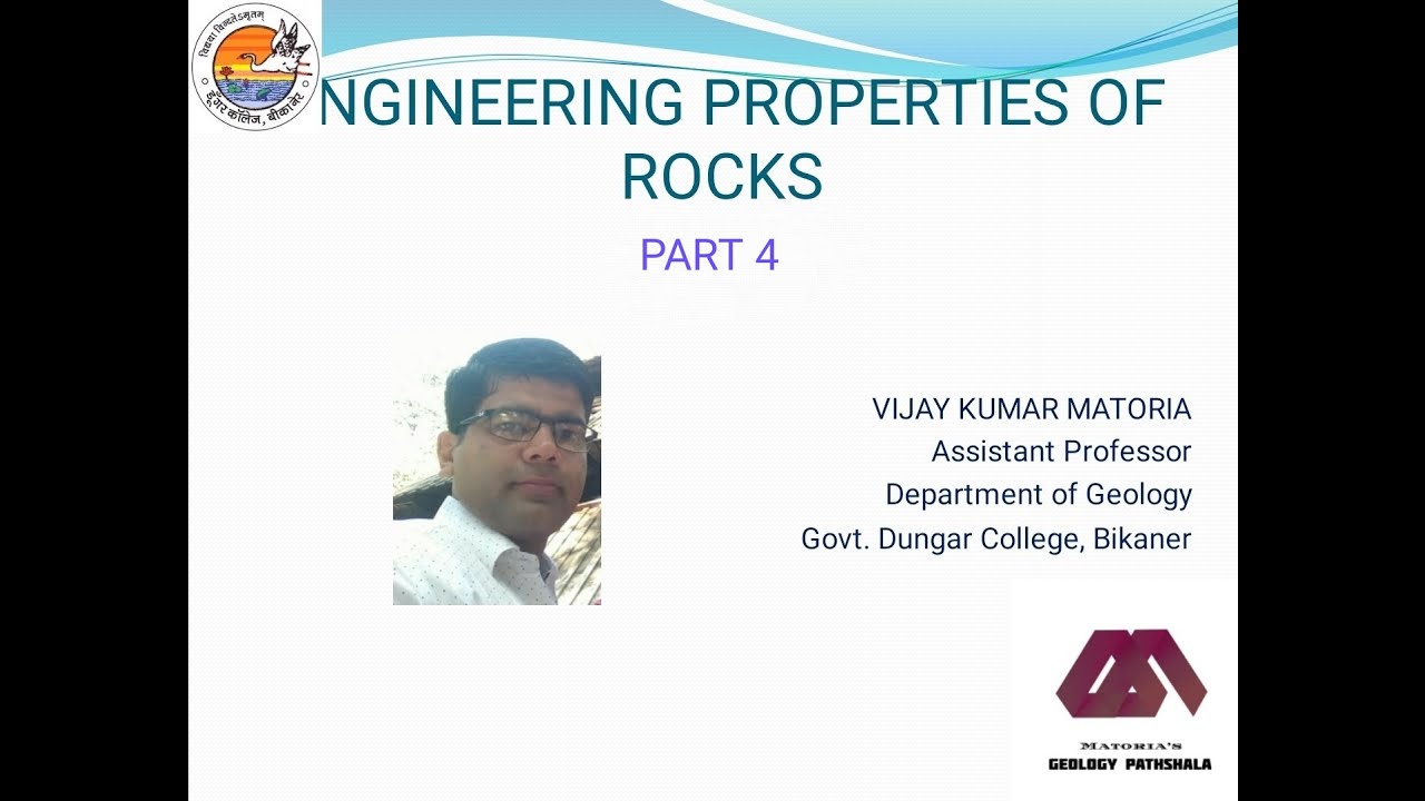 Engineering properties of rocks (part 4) - YouTube