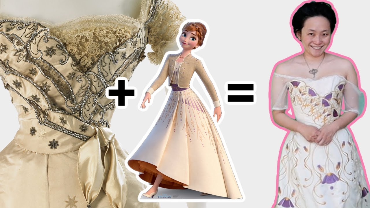 Turning an Anna Cosplay into a Worth Ball Gown || 1890s Frozen 2 ...