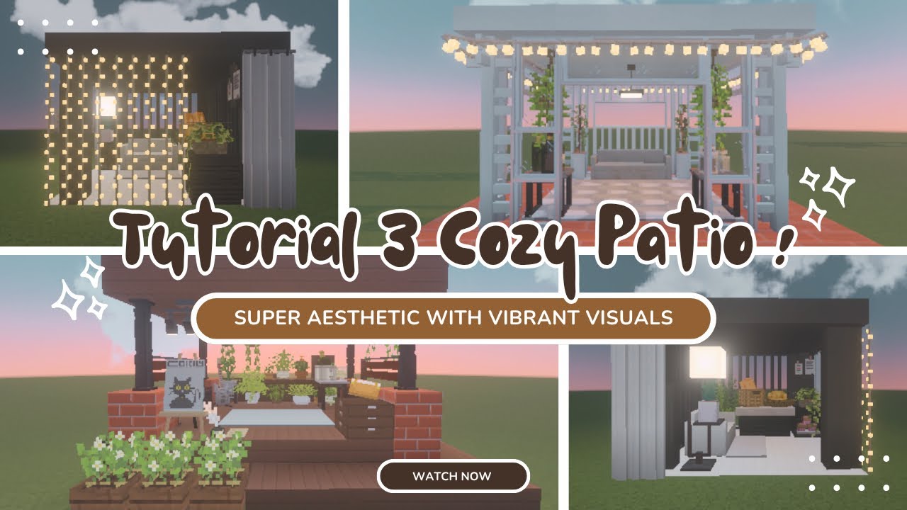 [🍀Minecraft] THIS 3 COZY PATIO WILL MAKE YOUR OWN GARDEN MORE ...