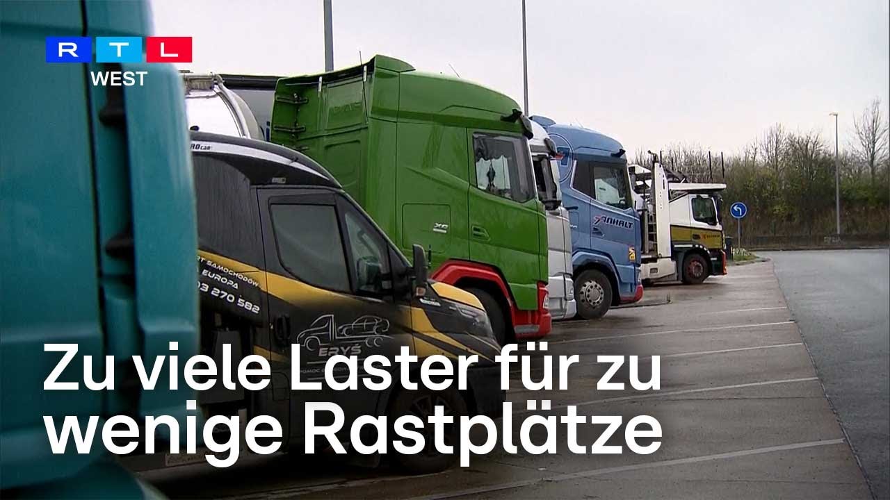 Zu viele Laster für zu wenig Parkplätze - Chaos auf Rastplätzen in NRW ...
