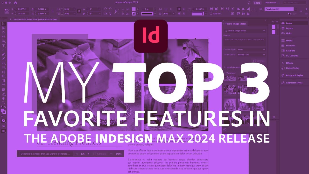 My Top 3 InDesign Features in the MAX 2024 Release - YouTube