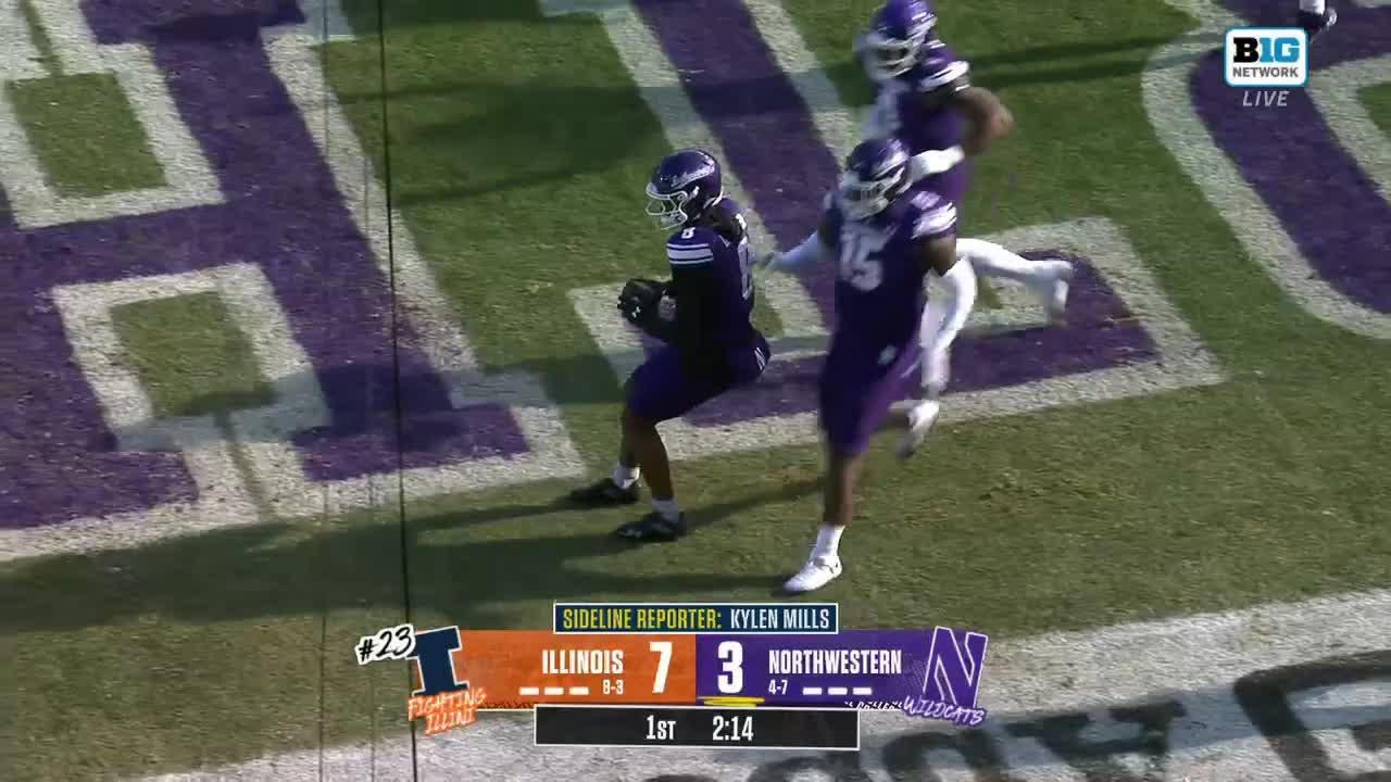 Devin Turner PICK SIX vs. Illinois | Northwestern Football - YouTube