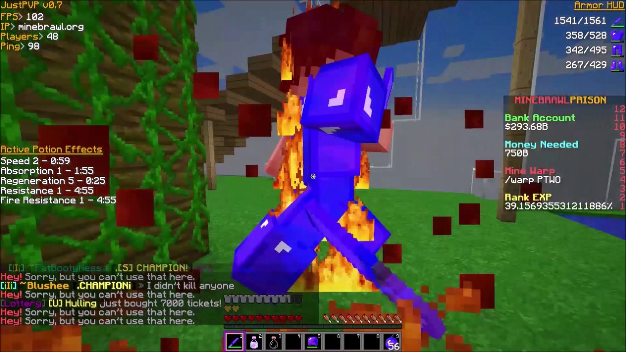 Minecraft Minebrawl - 1v1 vs _JustSammy_ Ruby Gear Vs Bedrock - YouTube