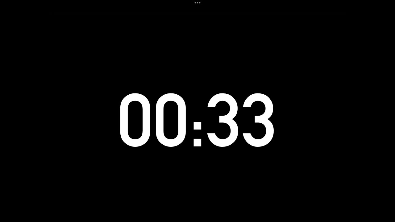 33 seconds countdown timer without alarm - YouTube
