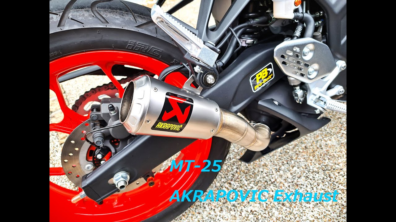 [YAMAHA MT-25] AKRAPOVIC Slip-on exhust system - YouTube