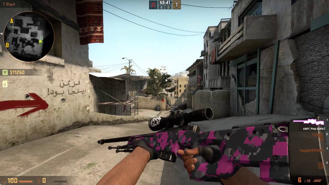 CSGO skin AWP PINK DDPAT MW Minimal Wear (anakondaTV) - YouTube