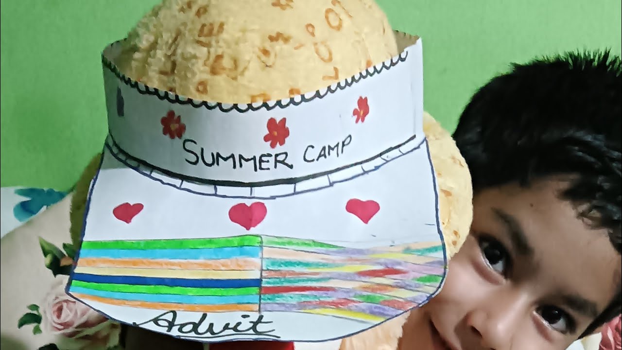 How to make paper Hat#Summer camp activity - YouTube