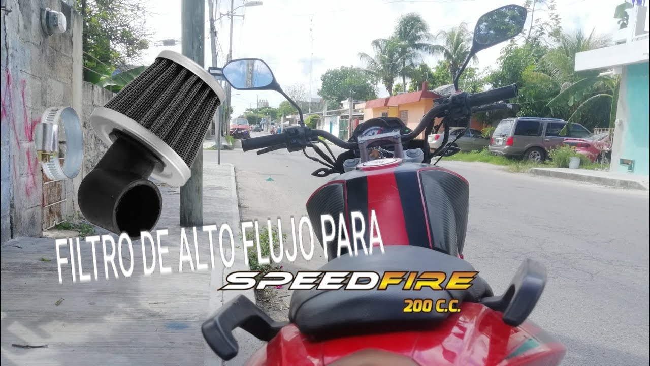 filtro de aire de alto flujo wanxin z200 dinamo speed fire - YouTube