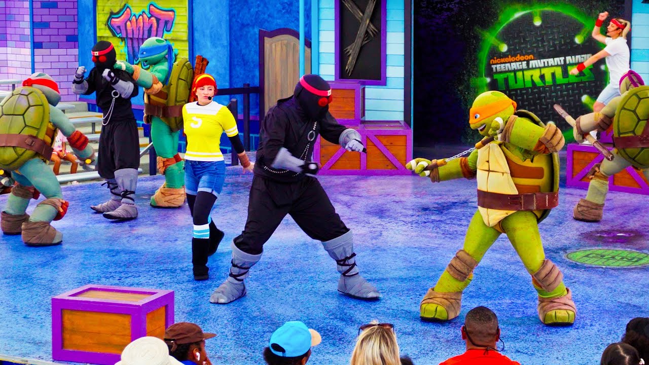Teenage Mutant Ninja Turtles Fighting Show Live at Sea World Gold Coast ...