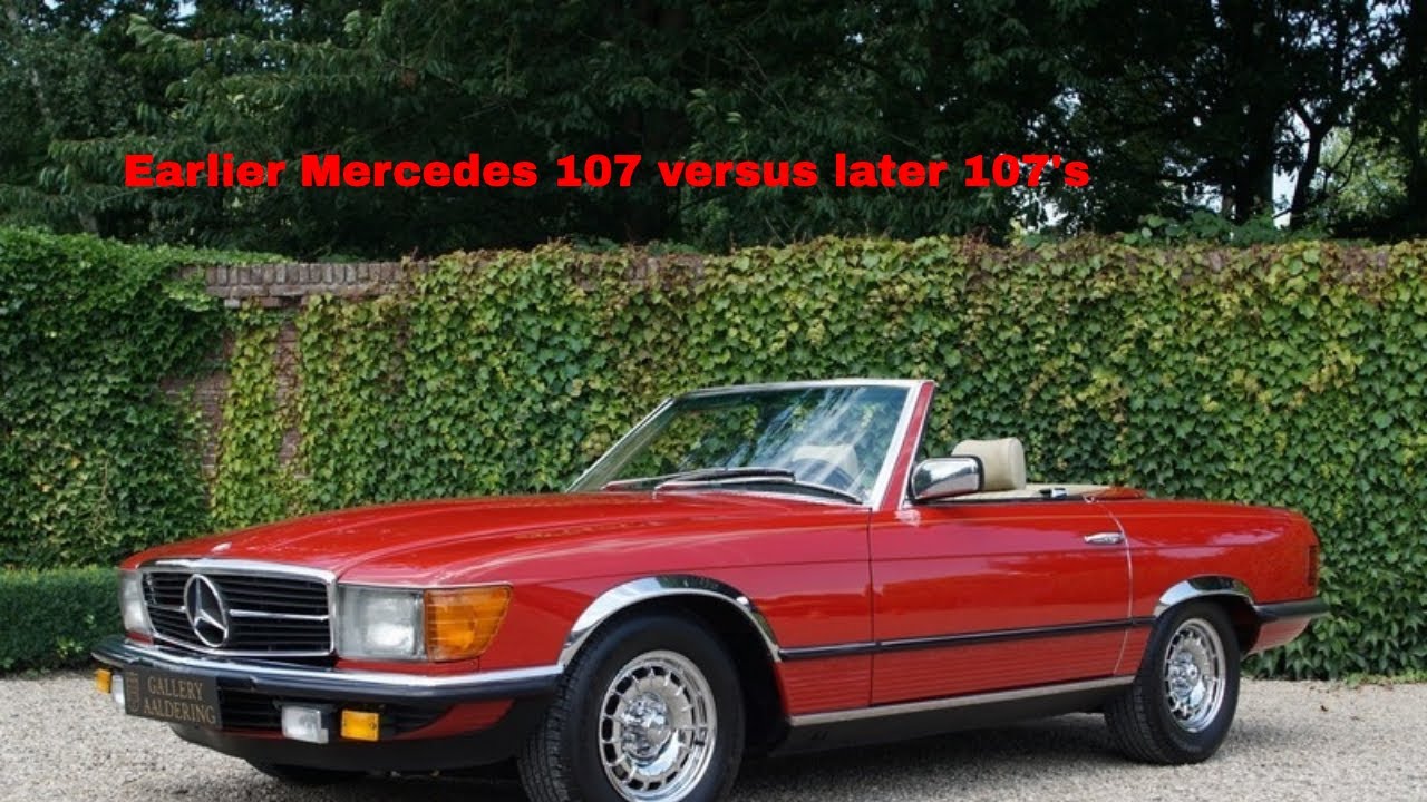 Earlier Mercedes 107 versus later 107's - YouTube
