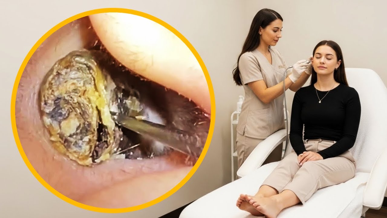 Strange Eardrum Shape Revealed After Earwax Cleaning - YouTube